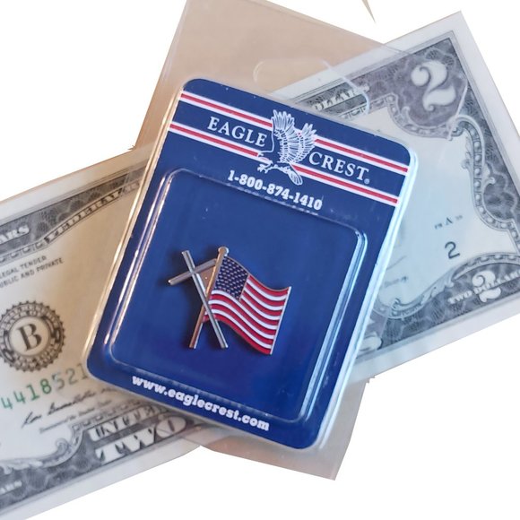 Eagle Crest | Accessories | Flag With Cross Lapel Pin | Poshmark